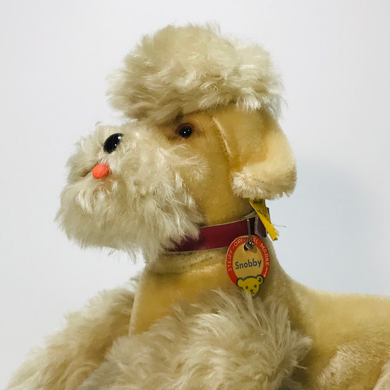 Vintage STEIFF Dog SNOBBY Jointed Mohair Stuffed Animal Poodle Terrier ...
