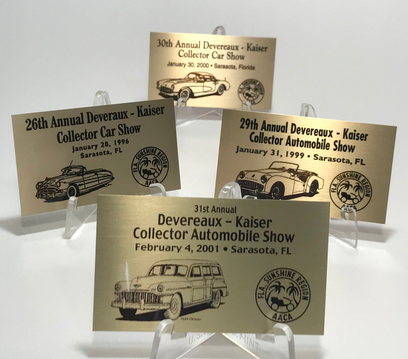 Vintage Classic Car Show Dashboard Plaque Collector Car Show Devereaux ...