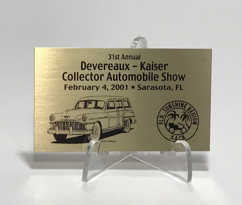 Vintage Classic Car Show Dashboard Plaque Collector Car Show - Etsy