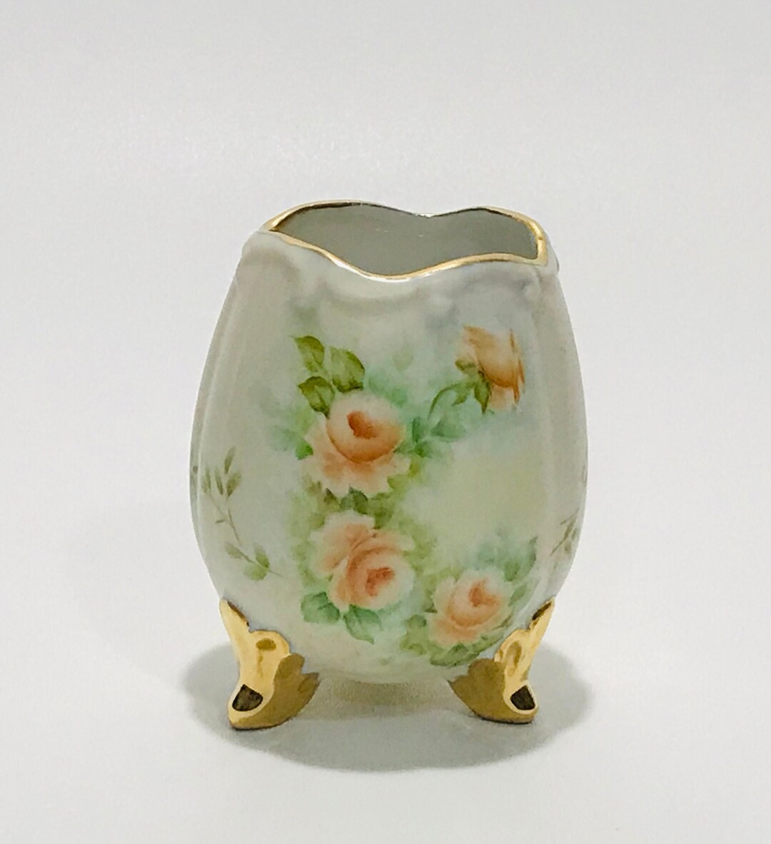 Cracked Egg Cup Footed Vase Vintage Ceramic Broken Eggshell Container ...