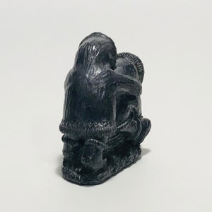 Vtg Inuit Eskimo Art a WOLF ORIGINAL Sculpture Canada Carved Native ...