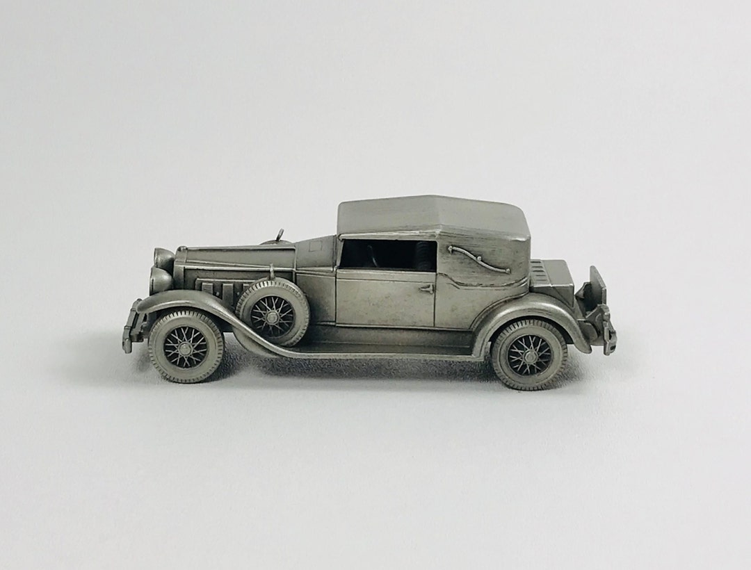 1930 PACKARD Convertible Auto Diecast Pewter Scale Model Replica ...