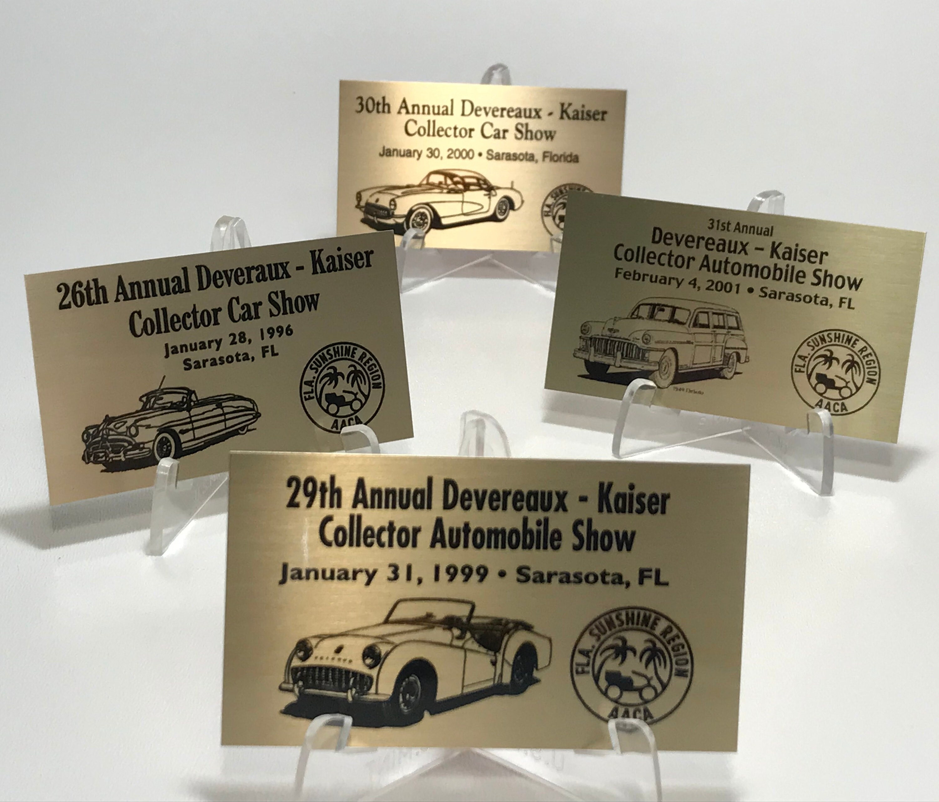 Vintage Classic Car Show Dashboard Plaque Collector Car Show Devereaux ...