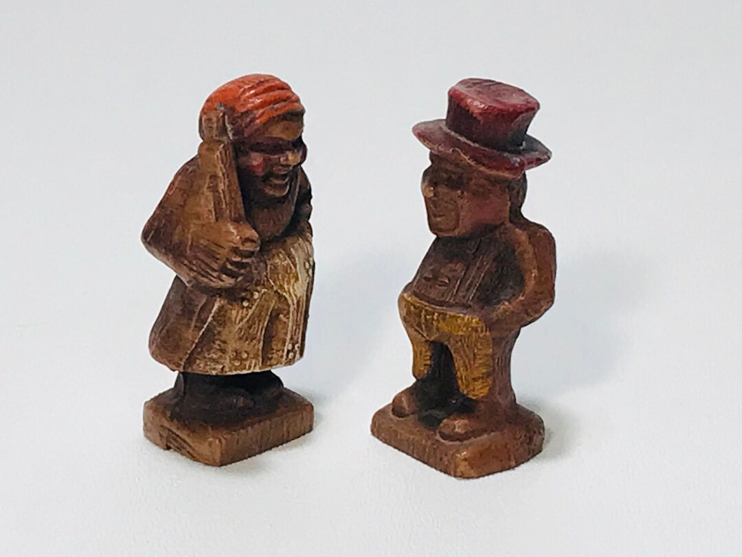 Vintage Syroco Figurines Lady With Rolling Pin and W.C. Fields Old Man ...