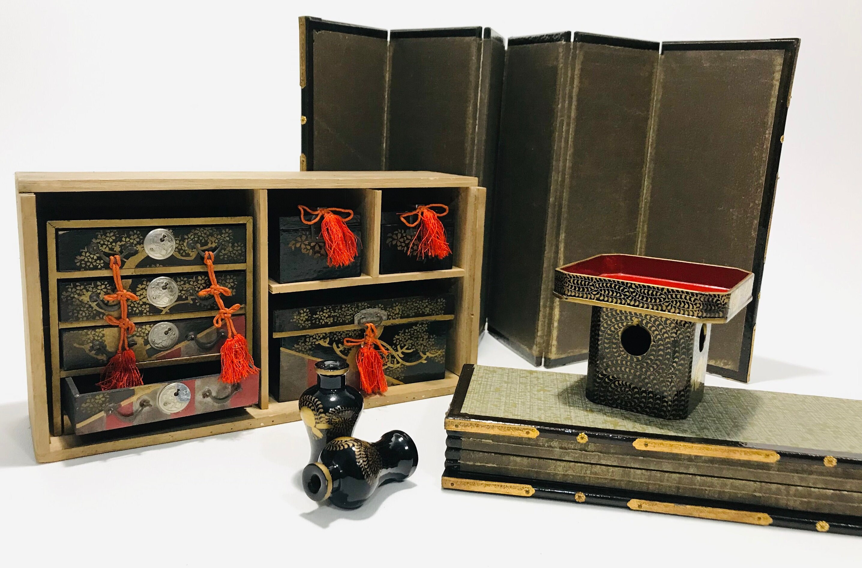 Vintage Hina Doll Display Accessories Girls Day Festival Traditional ...