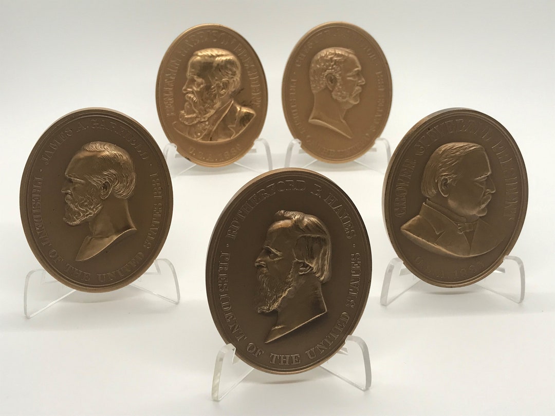 Bronze Indian Peace Medal Set U.S. Mint Presidential American Native ...