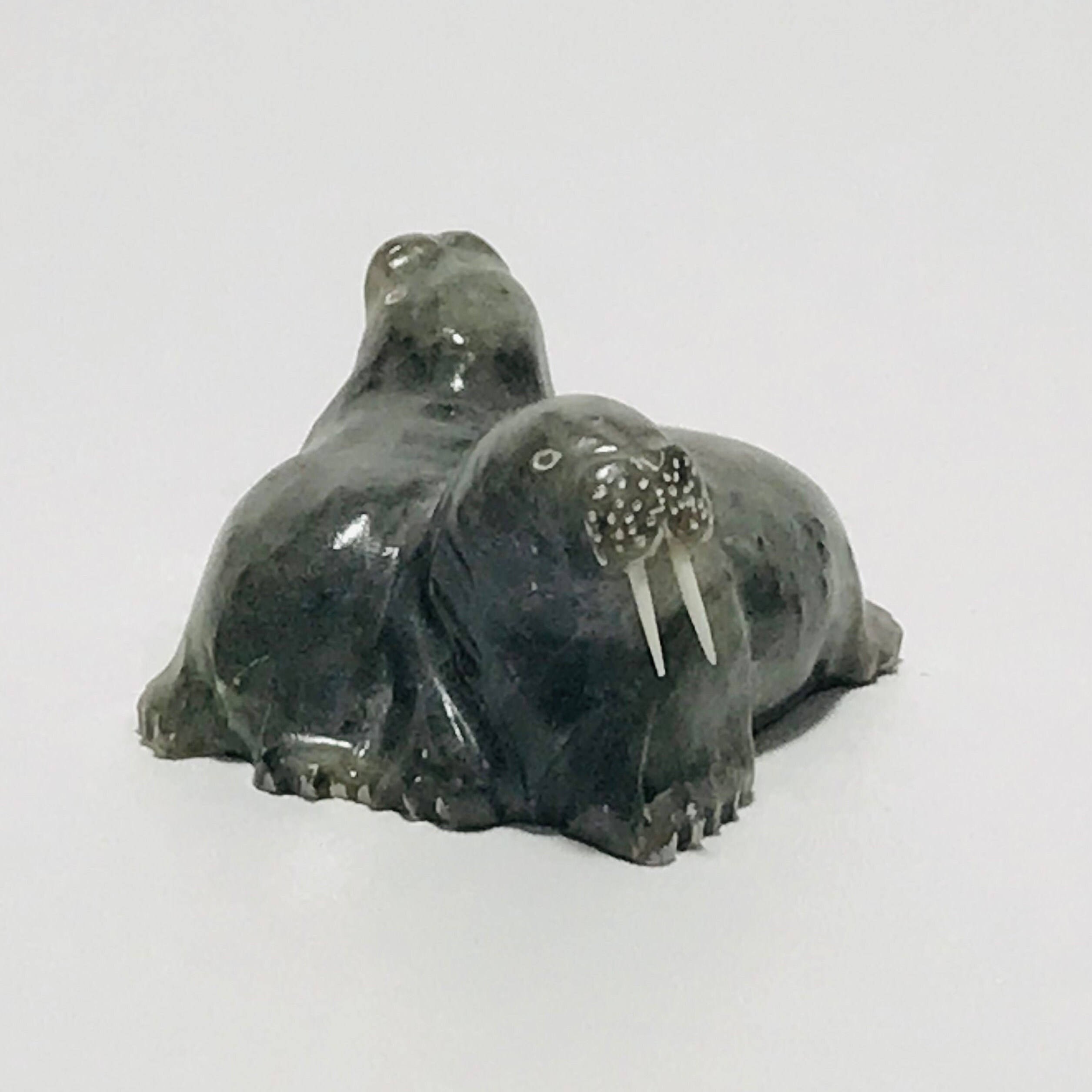 Vtg Inuit Eskimo Art Walruses Sculpture Soapstone Walrus - Etsy