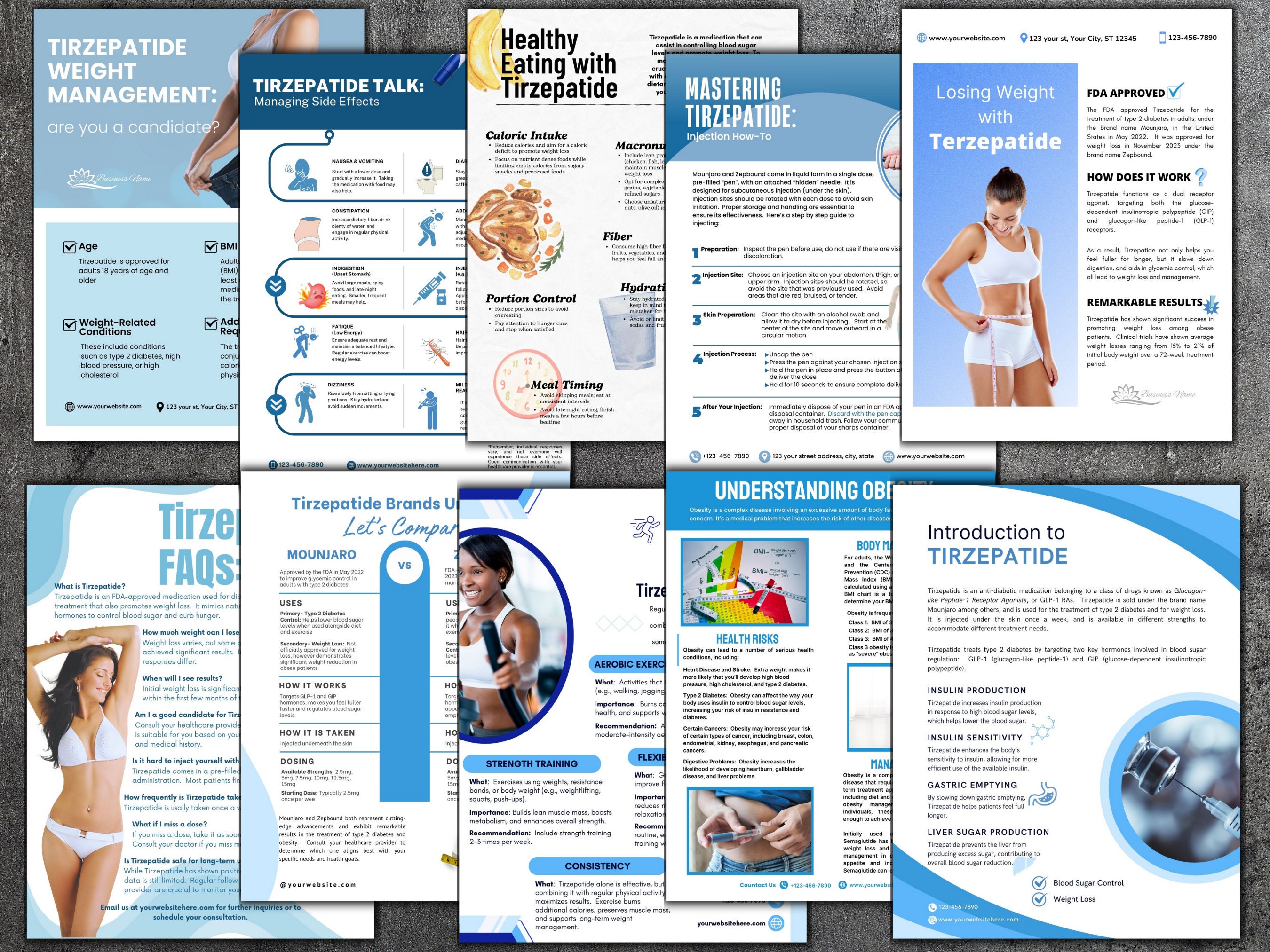 Tirzepatide Patient Education Handouts: Weight Loss Injection Guide ...