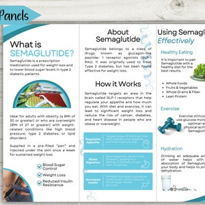 Semaglutide Weight Loss Brochure| GLP1 Trifold Template: Canva Editable ...