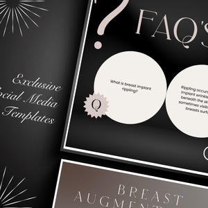 Breast Augmentation Instagram Templates: Plastic Surgeon Social Media ...