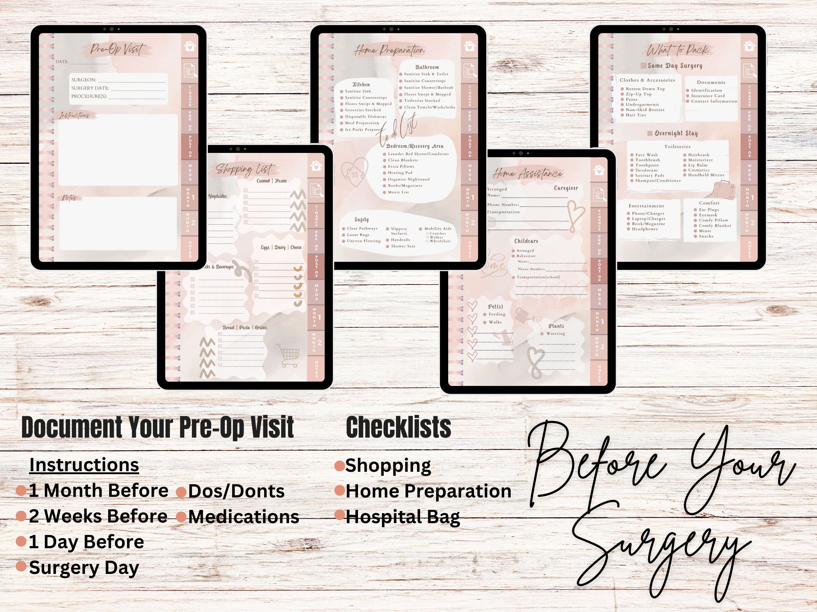 Plastic Surgery Planner Cosmetic Surgery Journal Surgical Checklist ...