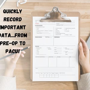 OR Nurse Report: Circulator Checklist, PACU Handoff (digital Download ...
