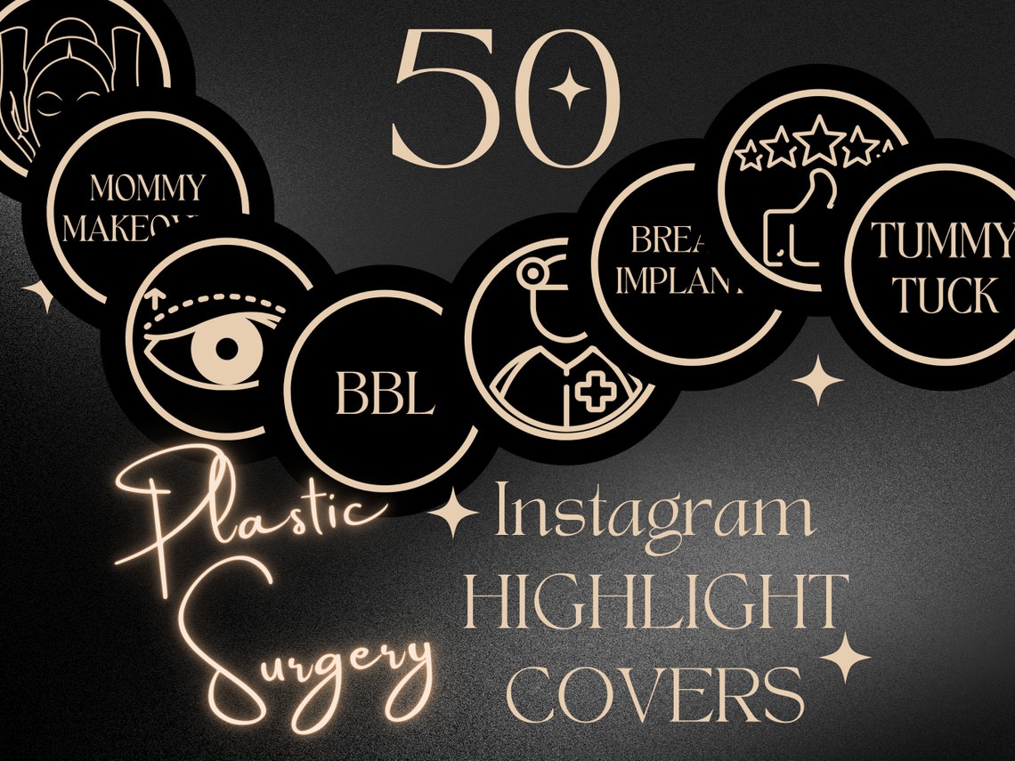 Canva Editable Instagram Highlight Covers: Plastic Surgery IG Story ...