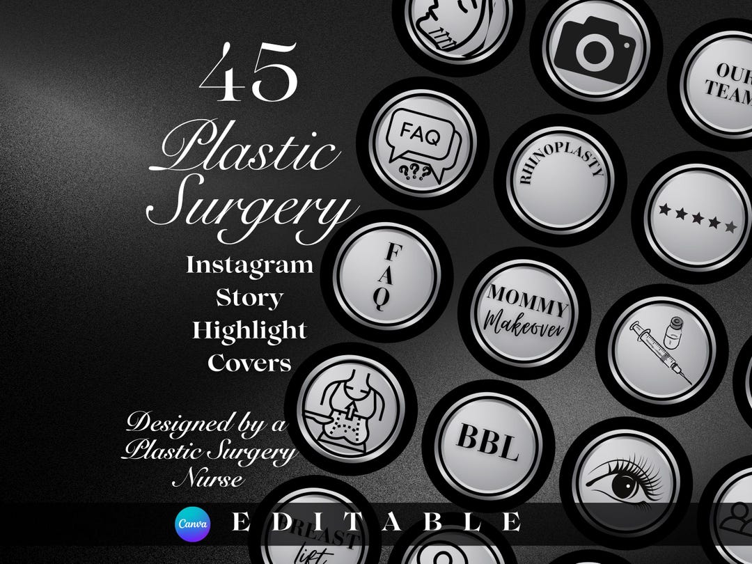 Plastic Surgery Instagram Highlight Covers: Cosmetic Surgeon Social ...