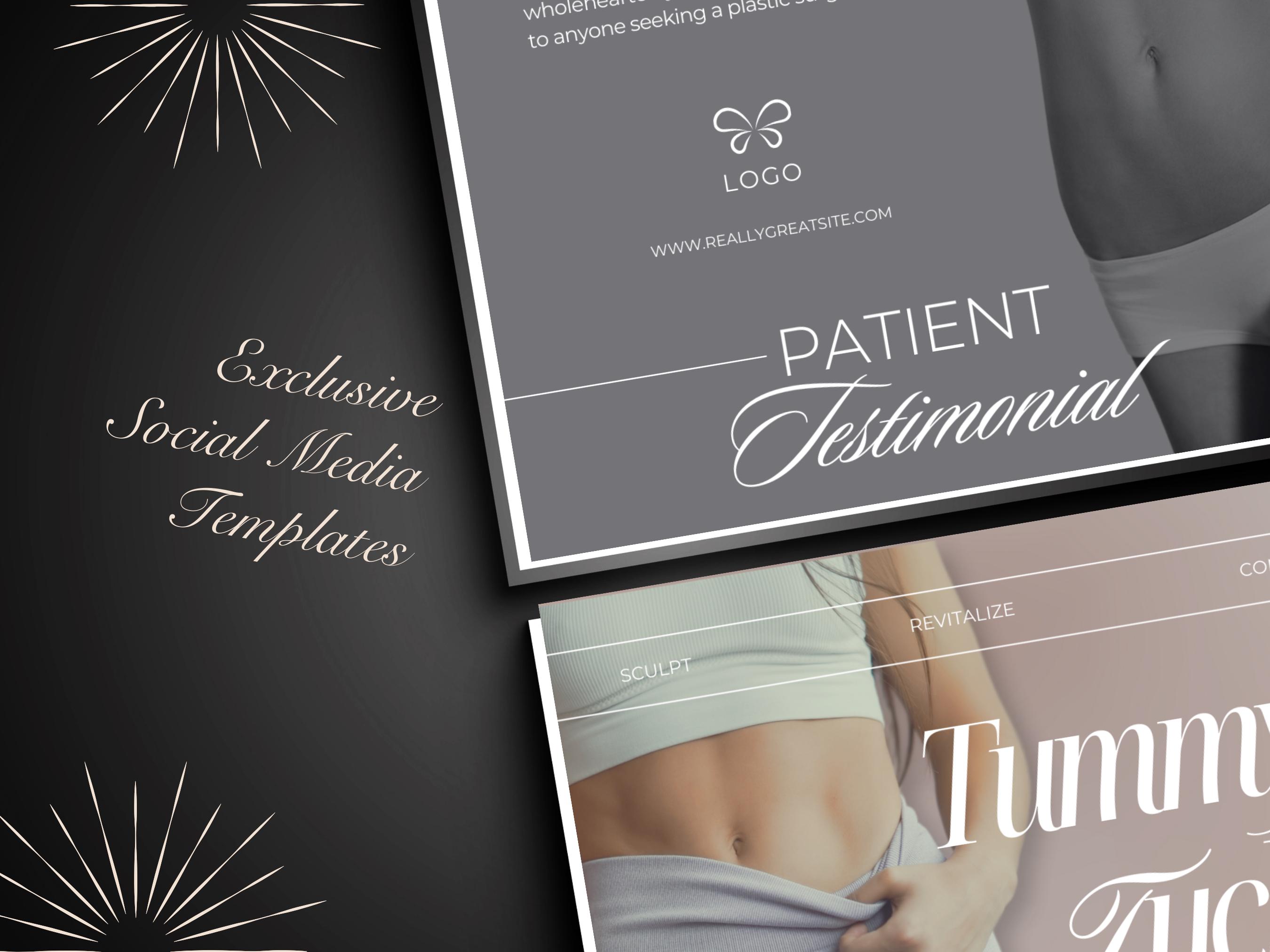 Tummy Tuck Instagram Templates: Plastic Surgery Social Media (100 ...