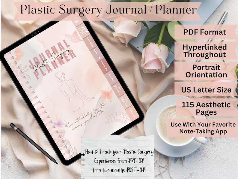 Plastic Surgery Planner| Cosmetic Surgery Journal| Surgical Checklist ...
