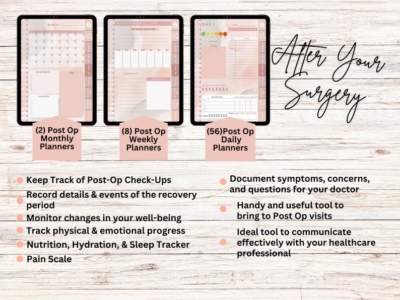 Plastic Surgery Planner| Cosmetic Surgery Journal| Surgical Checklist ...