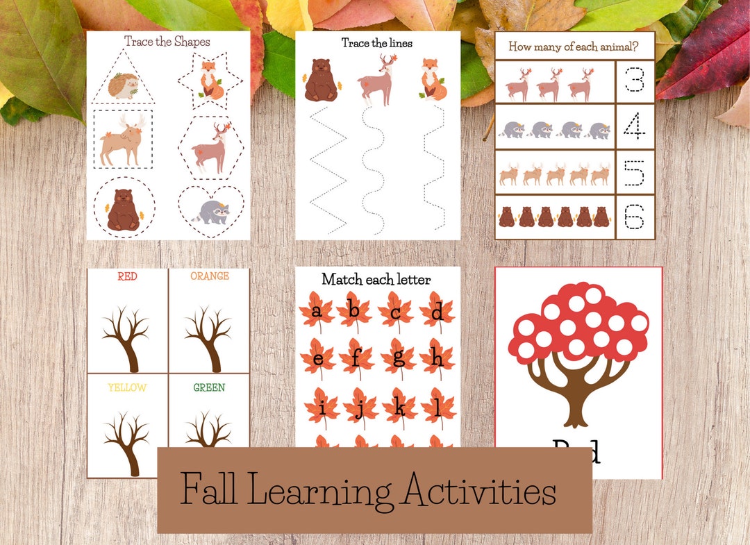 Actividades de aprendizaje imprimibles con temática de otoño para niños ...