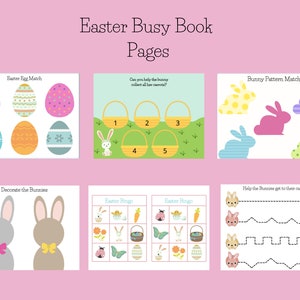 Printable Easter Busy Book Pages, Preschool, Toddler, Homeschool ...