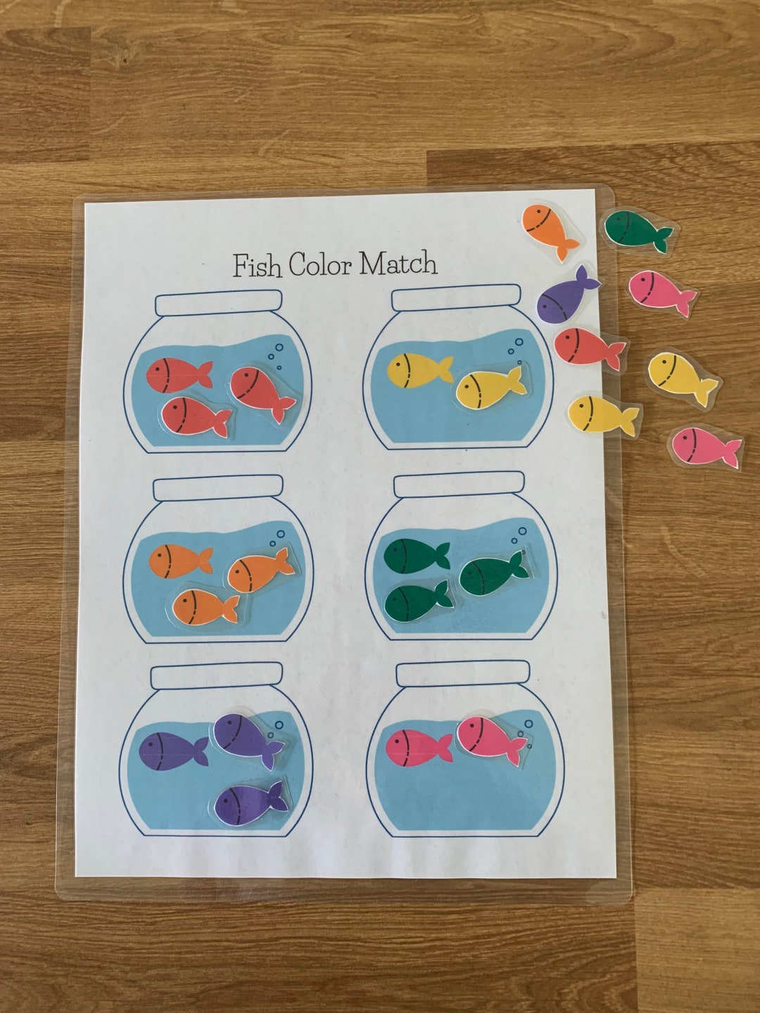 Printable Color Matching Fish Bowl Activity for Preschool, Homeschool ...