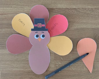 Printable thankful Coloring Page Worksheet - Etsy