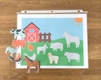 Farm Animals Themed Printable Busy Binder for Toddlers & - Etsy UK