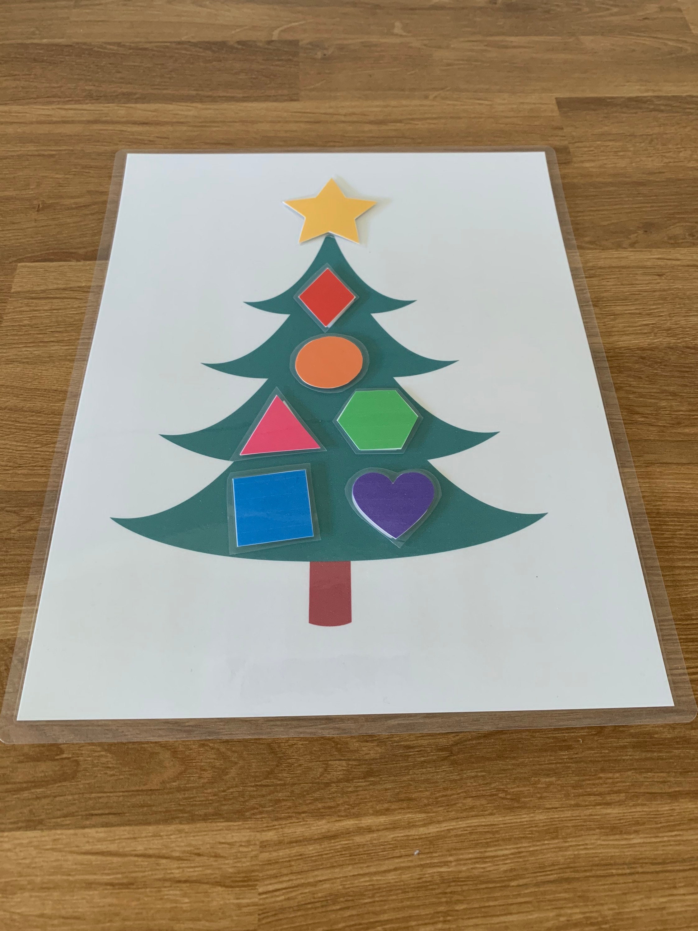 Christmas Tree Shape Match. Busy Book Printable Page. Early | Etsy