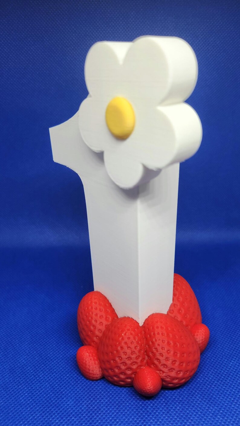 Cake Topper - Strawberries & Daisies - 3D Printed - Etsy
