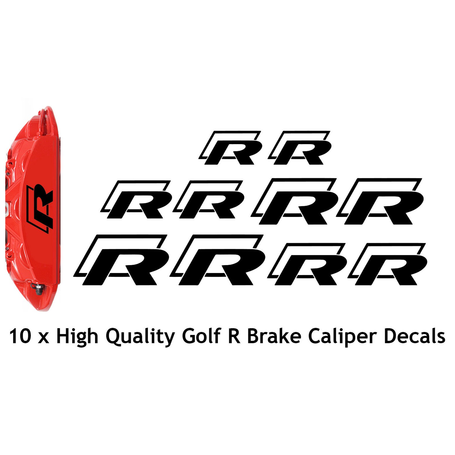 10 x Golf R Brake Caliper Decal Permanent Vinyl Stickers. | Etsy