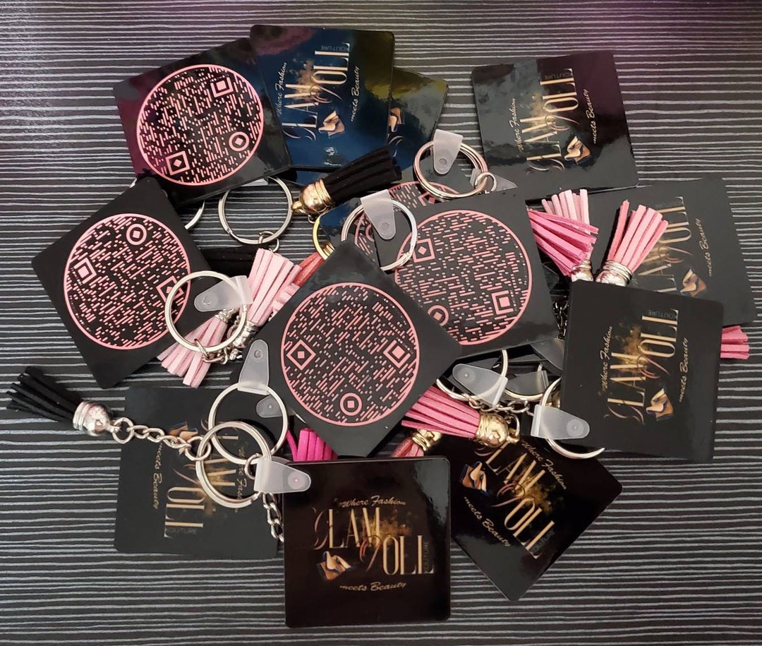Custom Keychain QR Code/personalized/business Keychain/small Business ...
