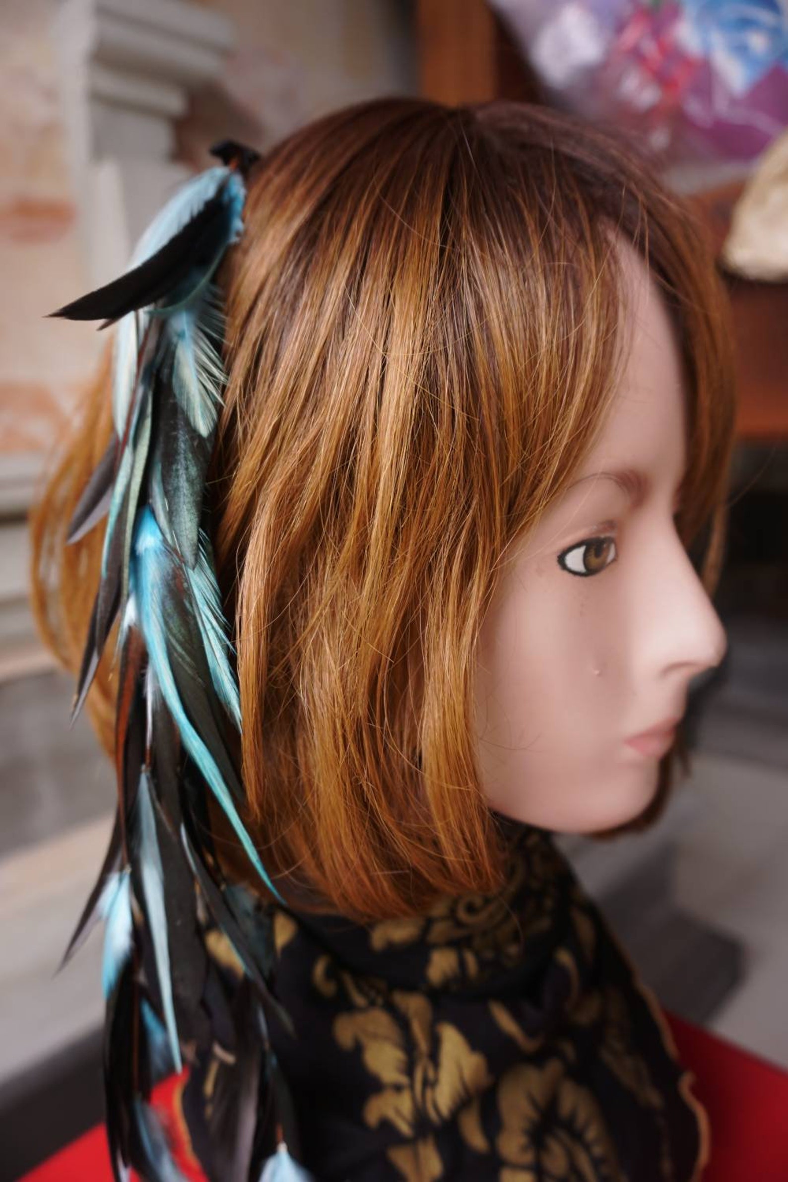 Feather Clip, Long Feather Hair Clip, Real Feather, Natural Feather ...