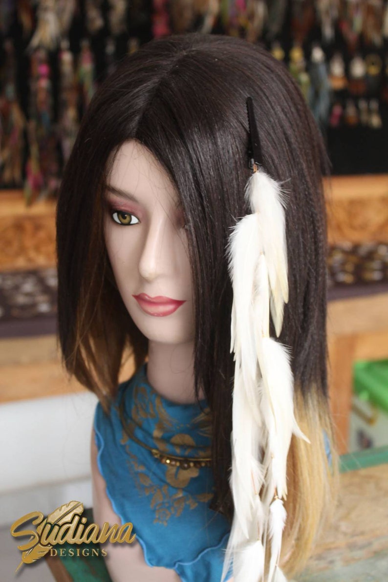 Feather Clip Long Feather Hair Clip Real Feather Natural - Etsy