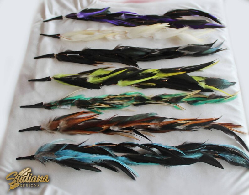 Feather Clip, Long Feather Hair Clip, Real Feather, Natural Feather ...