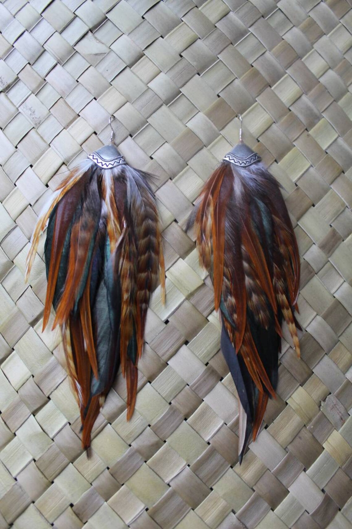 Feather Earring Big Long Feather Earringsnatural Feather - Etsy