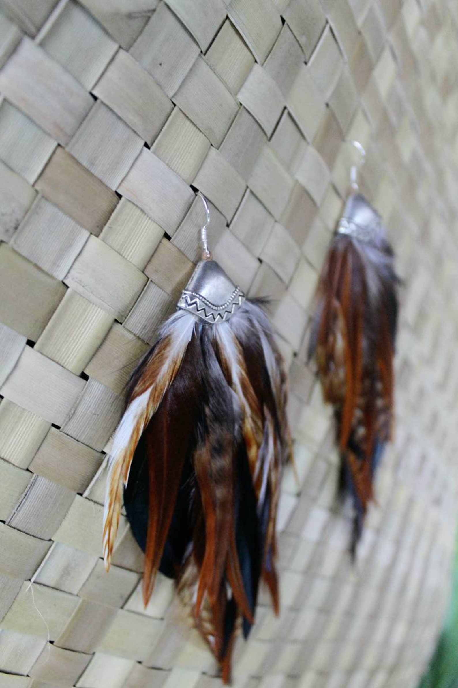 Feather Earring Big Long Feather Earringsnatural Feather - Etsy