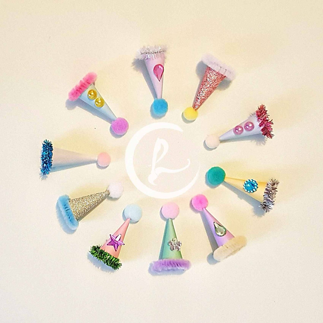 CUSTOM Deluxe Cake Topper Party Hat. Made to Order Mini Party - Etsy