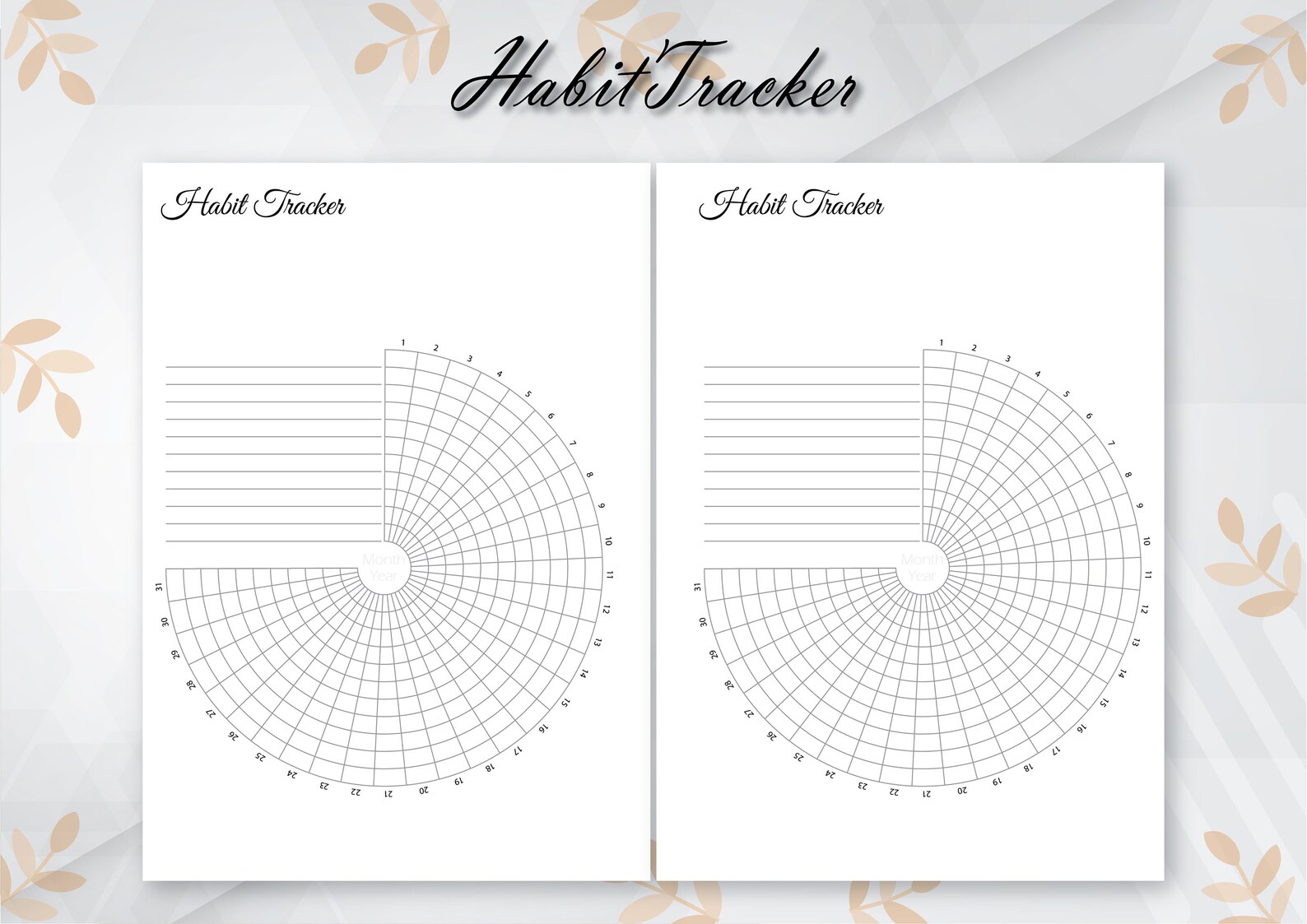 Habit Tracker Circular Habit Tracker Spiral Habit Tracker - Etsy Schweiz