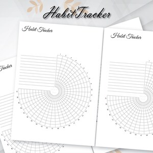 Habit tracker Circular habit tracker Spiral habit tracker | Etsy