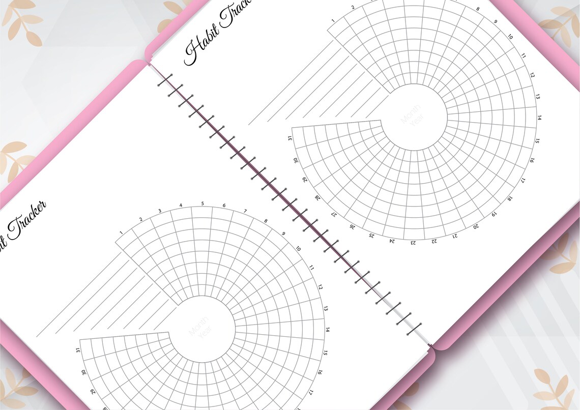 Habit tracker Circular habit tracker Spiral habit tracker | Etsy