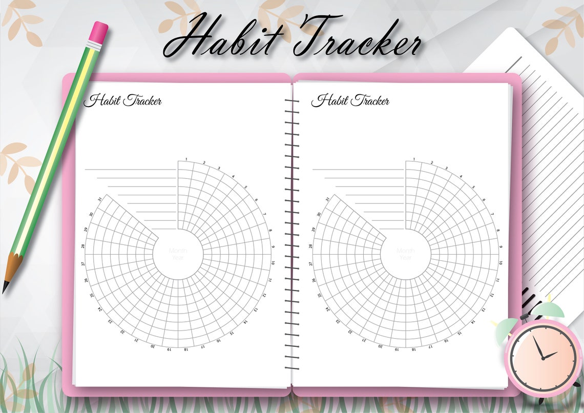 Habit Tracker Circular Habit Tracker Spiral Habit Tracker - Etsy