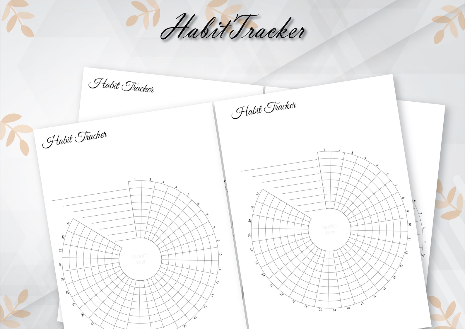 Habit Tracker Circular Habit Tracker Spiral Habit Tracker - Etsy