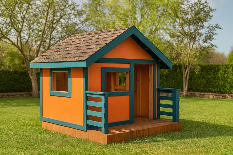DIY Kids Playhouse Plans - Easy to Build Playhouse Plans - Children ...