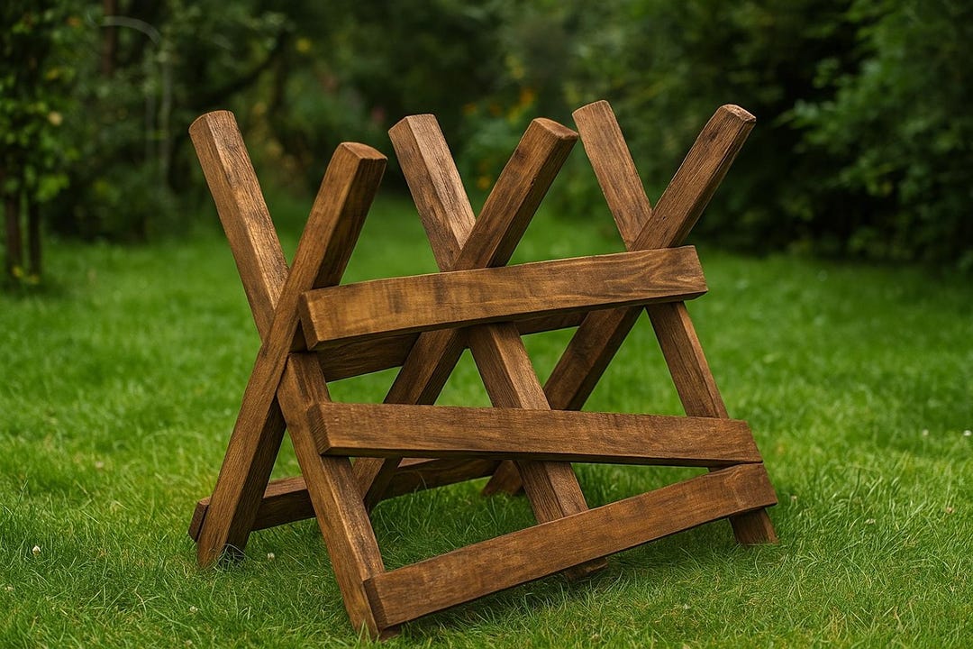 Folding Sawbuck Plans - Adjustable 2x4 Log Sawhorse, One-day Build ...
