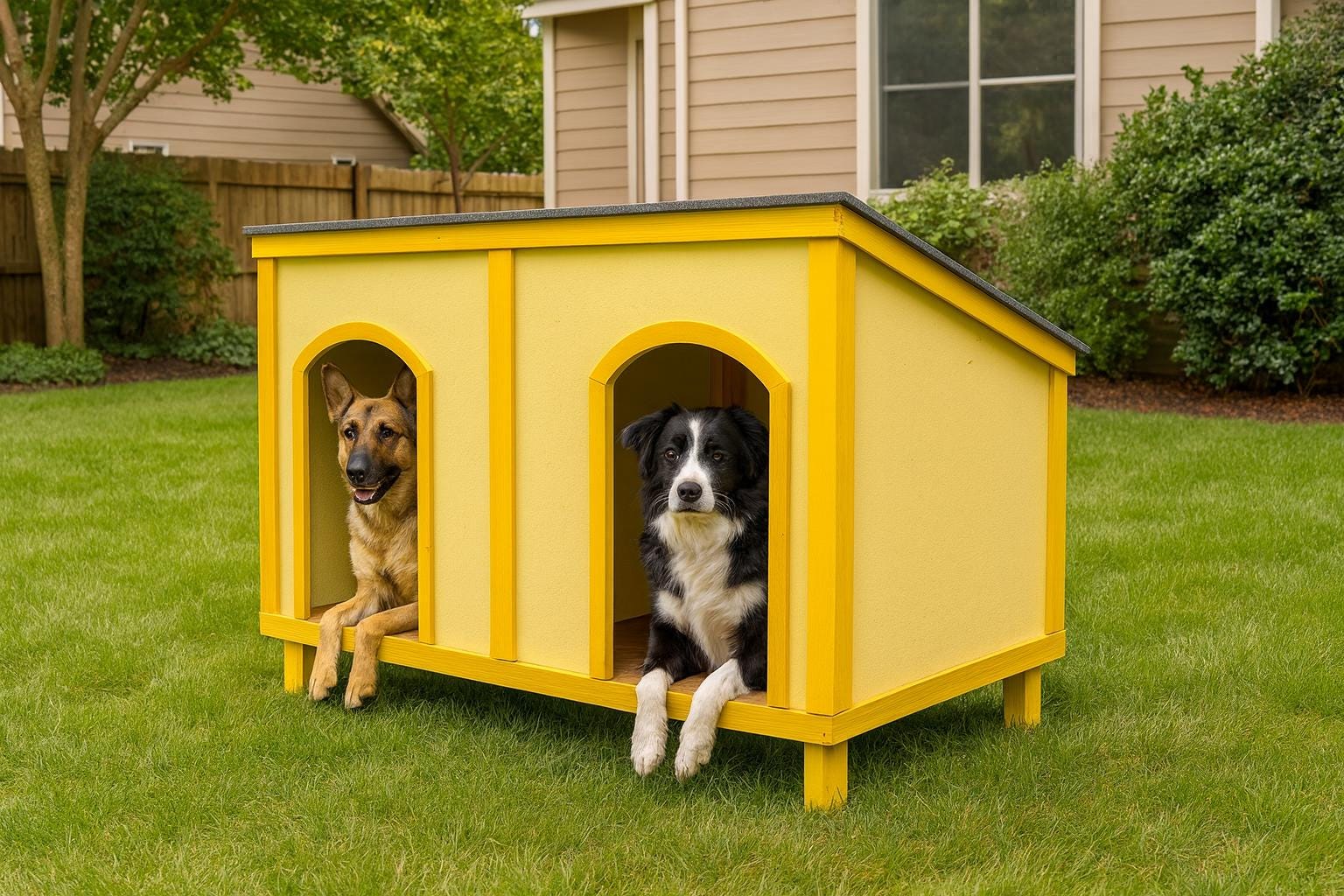DIY Double Dog House Plans - Two Dog Shelter Plans - PDF Download - Etsy
