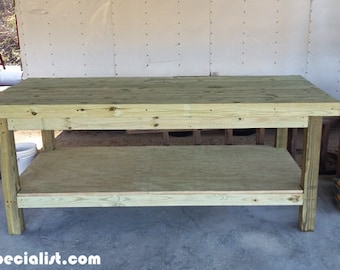 Simple 4x8 Full Shop Workbench Plans Featured on My Youtube Channel ...