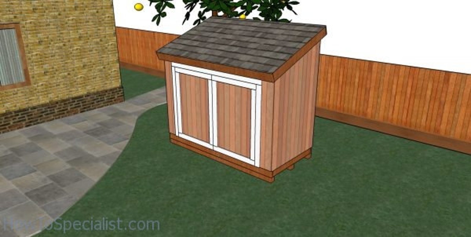 4x8 Short Shed Plans Lean to Roof - Etsy