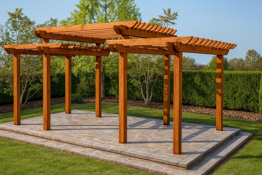 DIY 10x20 Tiered Pergola Plans – Multi Level Wooden Pergola, Backyard ...