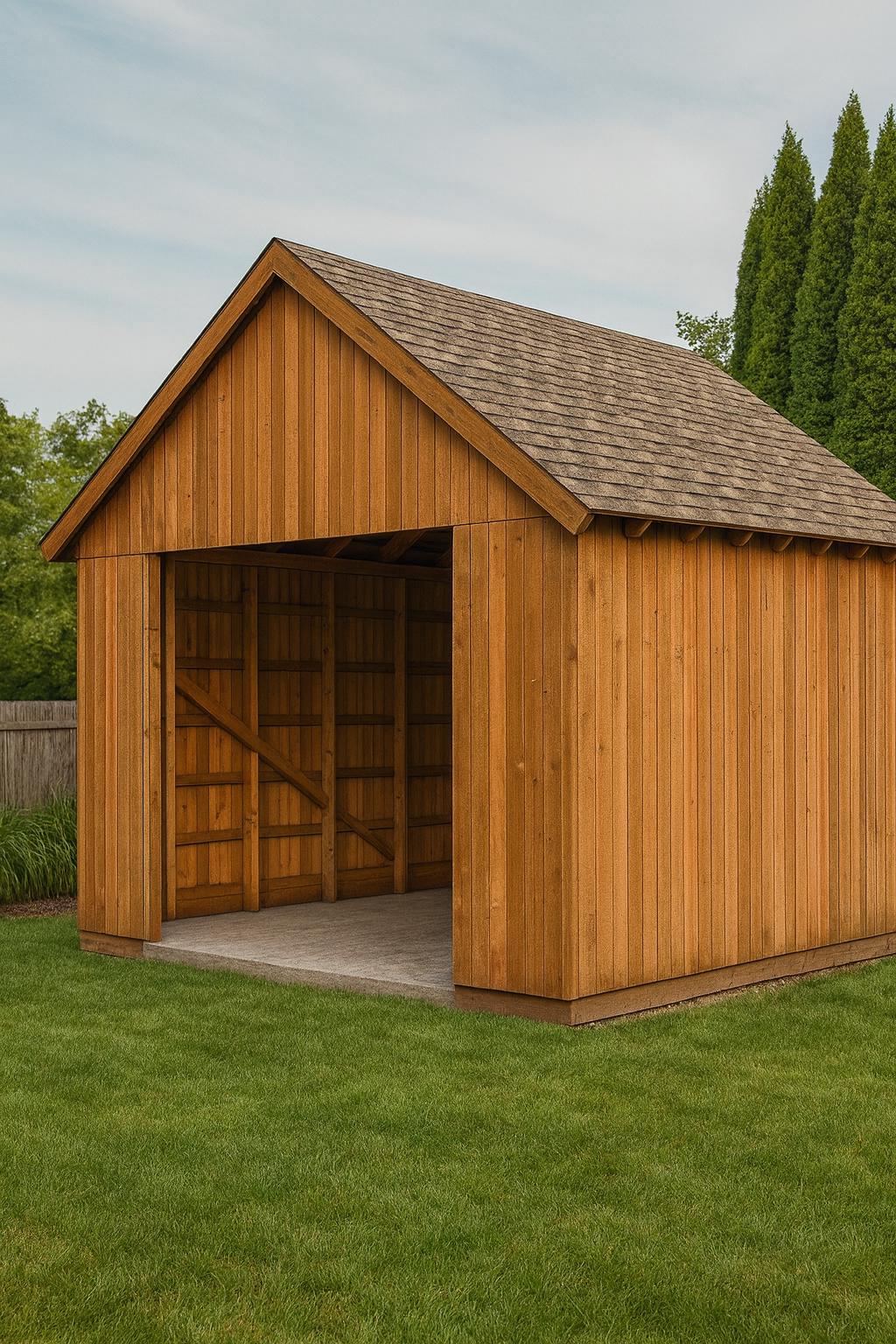 DIY 16x20 Pole Barn Plans - Large Post Frame Shed Plans- Animal Shed ...