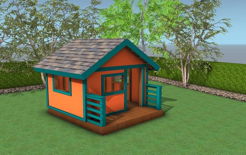 DIY Kids Playhouse Plans - Easy to Build Playhouse Plans - Children ...