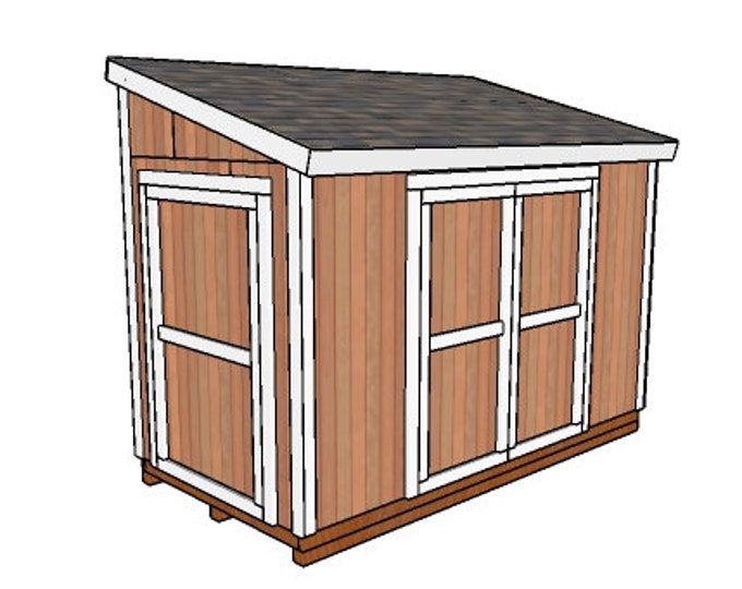 6x12 Lean to Shed Plans - DIY Woodworking Garden Shed Digital Plans - Etsy